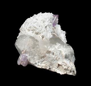 Kunzite and Cleavelandite on Quartz, Mawi Pegmatite, Du Ab District ...